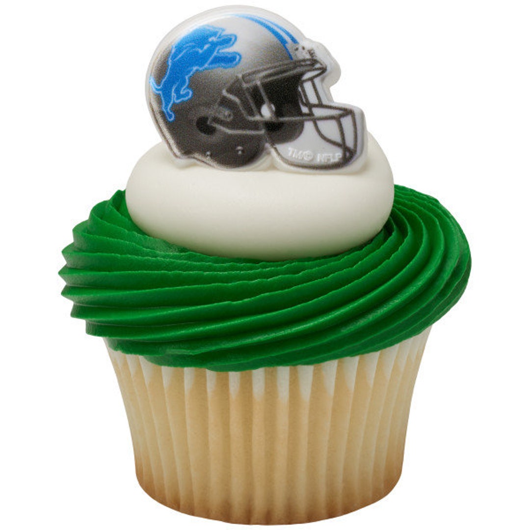 24 Detroit Lions NFL Football Cupcake Rings Toppers - Etsy