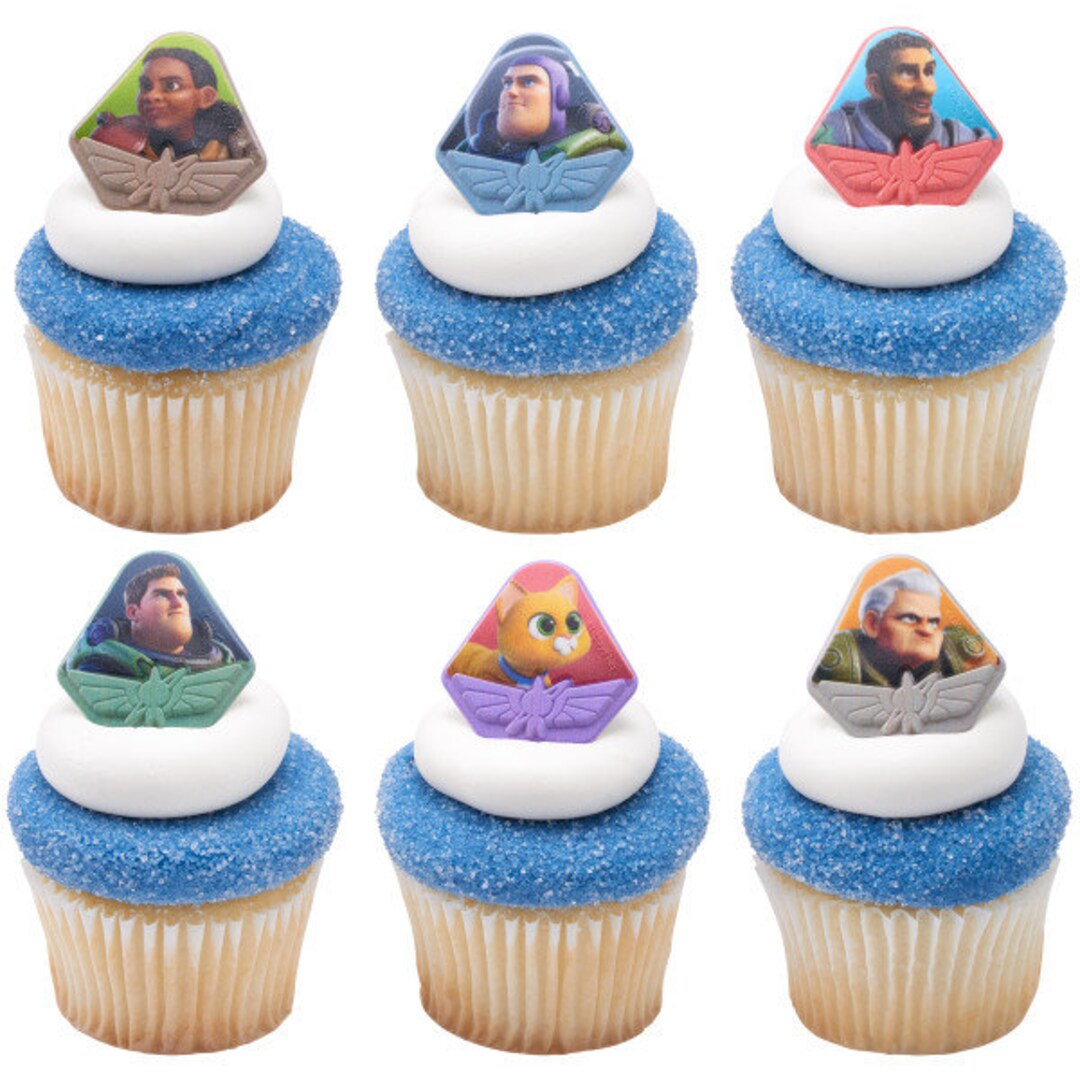 24 Buzz Lightyear Light Year Toy Story Cupcake Rings Toppers Party ...