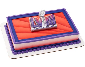 New Superbowl Super Bowl LVII Football Cake Layon Topper Decoration - Etsy