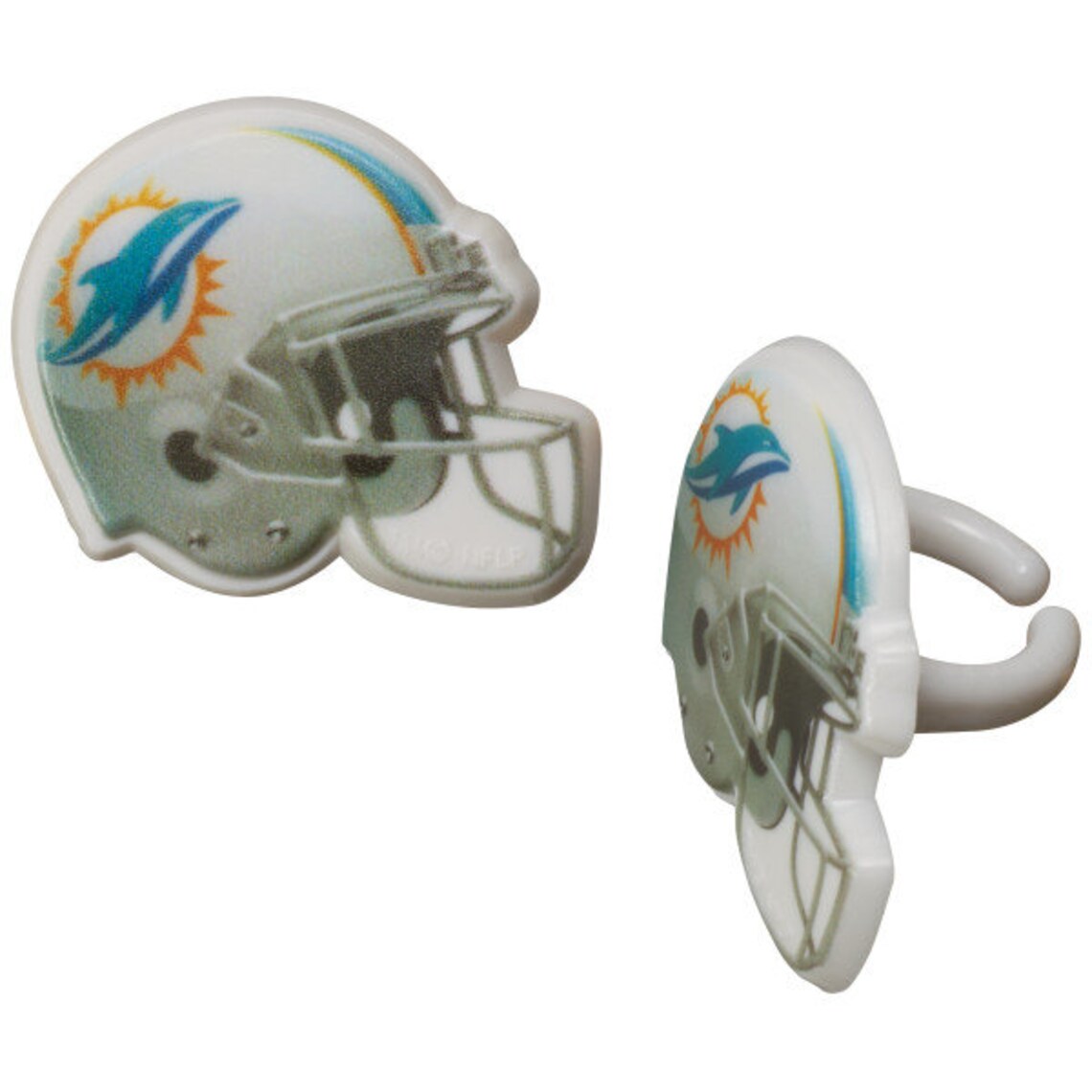 24 Miami Dolphins NFL Football Cupcake Rings Toppers - Etsy
