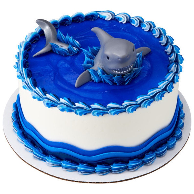 New Shark Deco Cake Topper Party Birthday Supplies T - Etsy