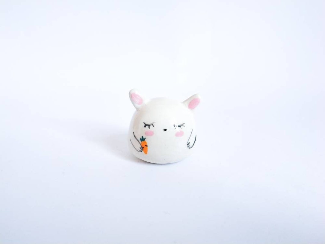 Mini pocket Rabbit in Ceramic Turned and - Etsy
