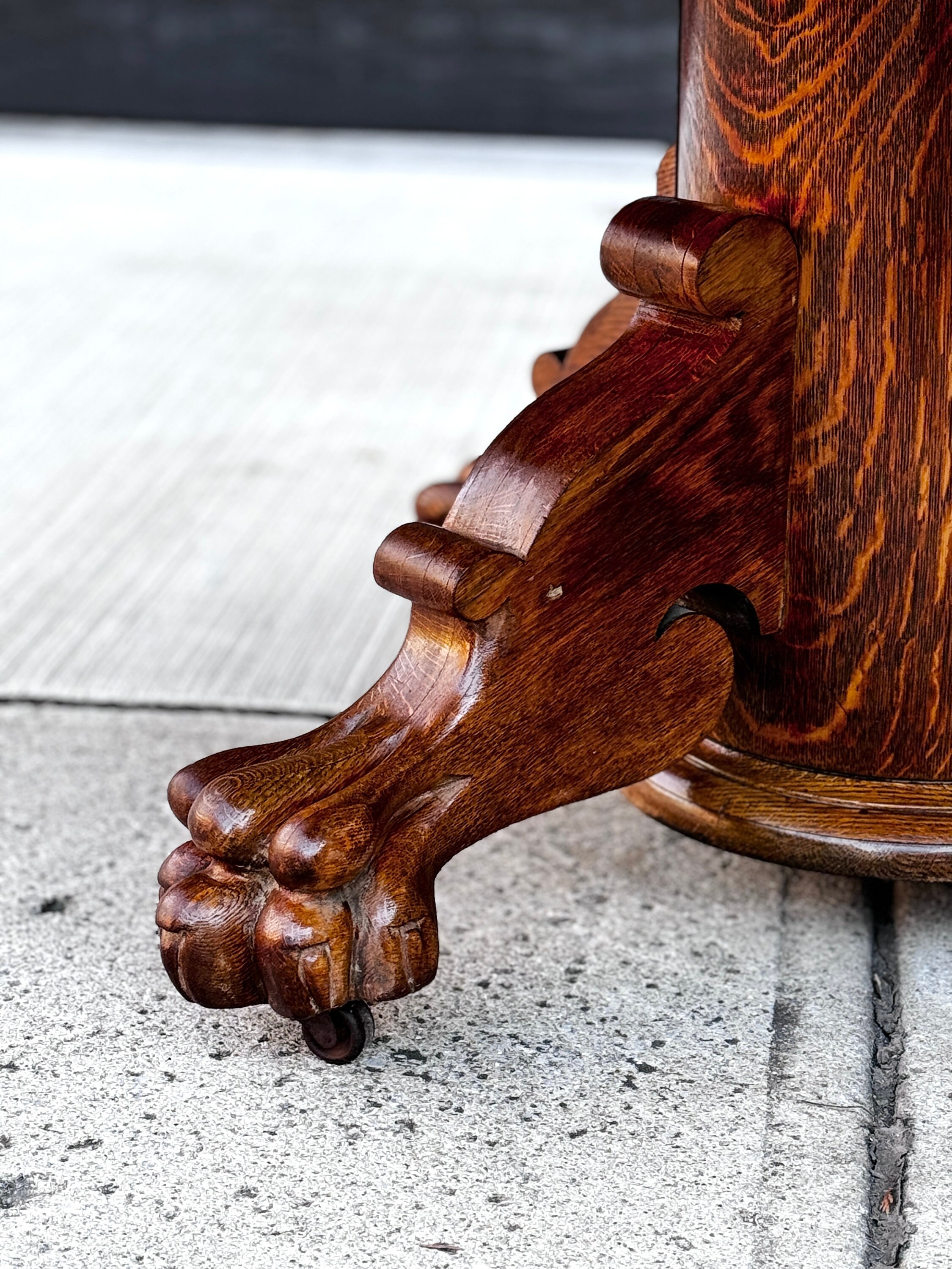 Antique Late 19th Century Tiger Wood Dining Table Claw Feet - Etsy