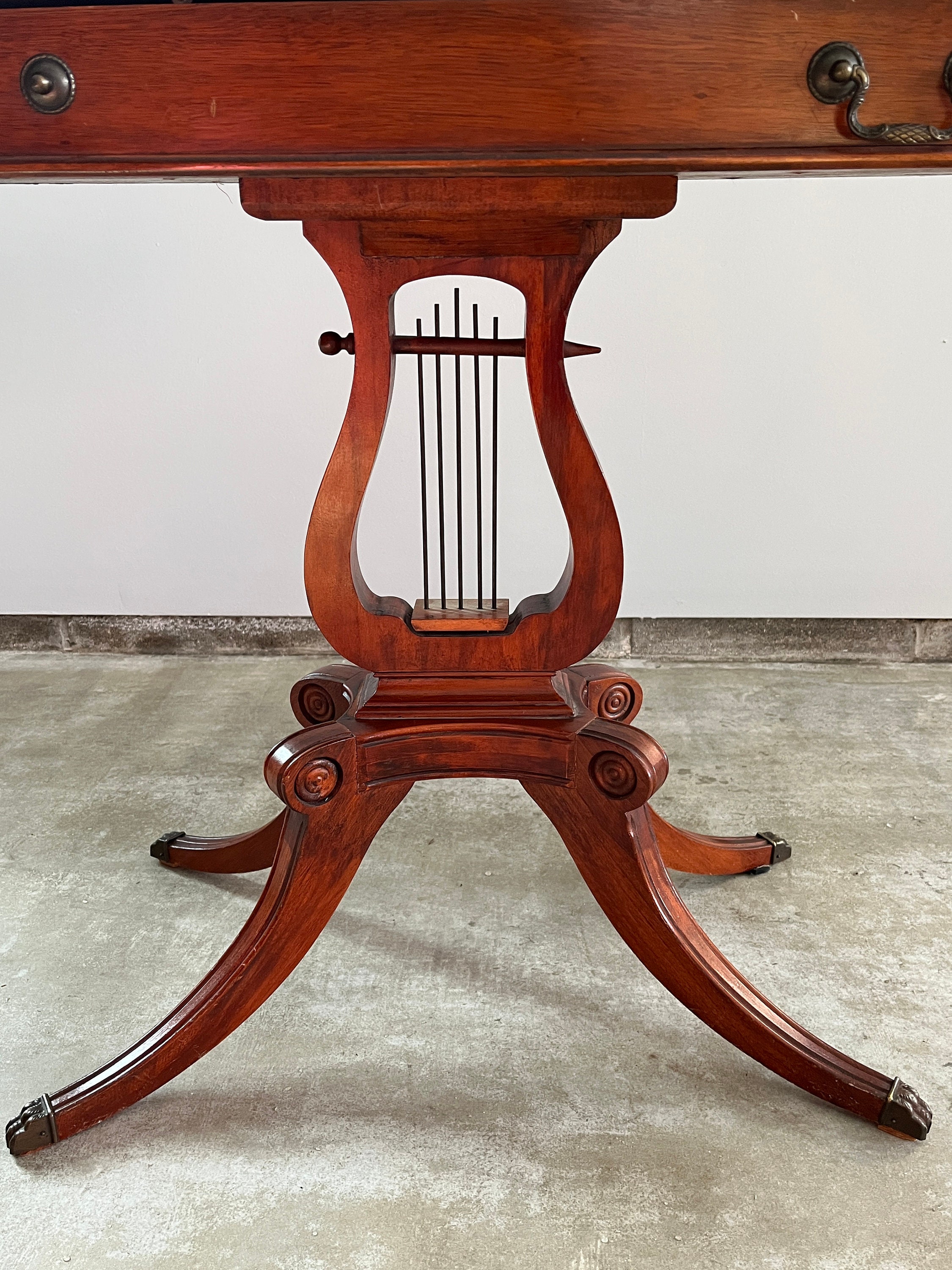 C. 19th Century Antique English Lyre Game Table - Etsy