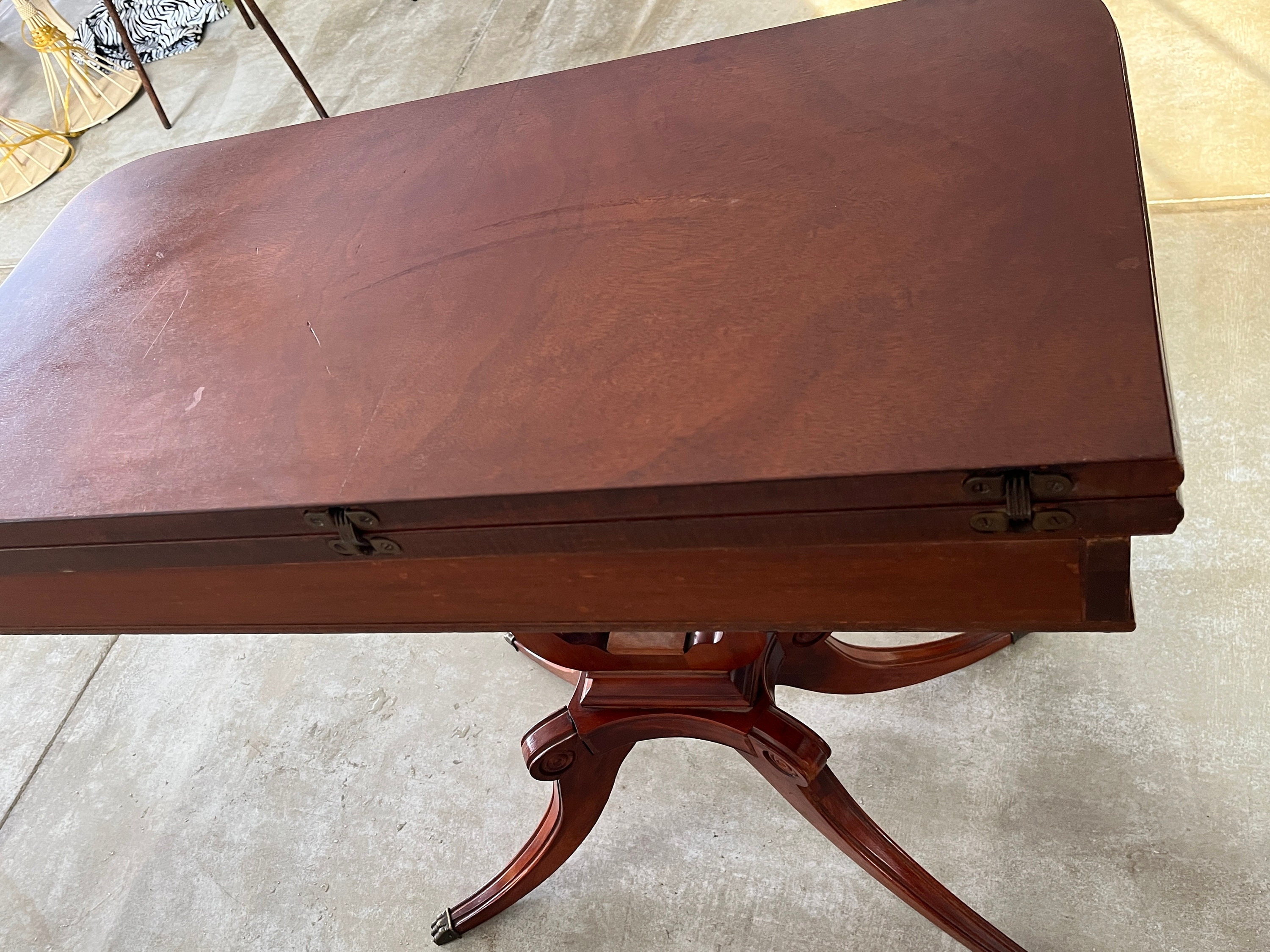 C. 19th Century Antique English Lyre Game Table - Etsy