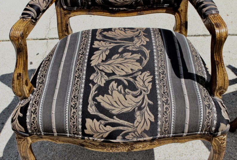 Vintage Rococo Louis XV French Tortoise Wood Bergere Chairs - a Pair - Etsy