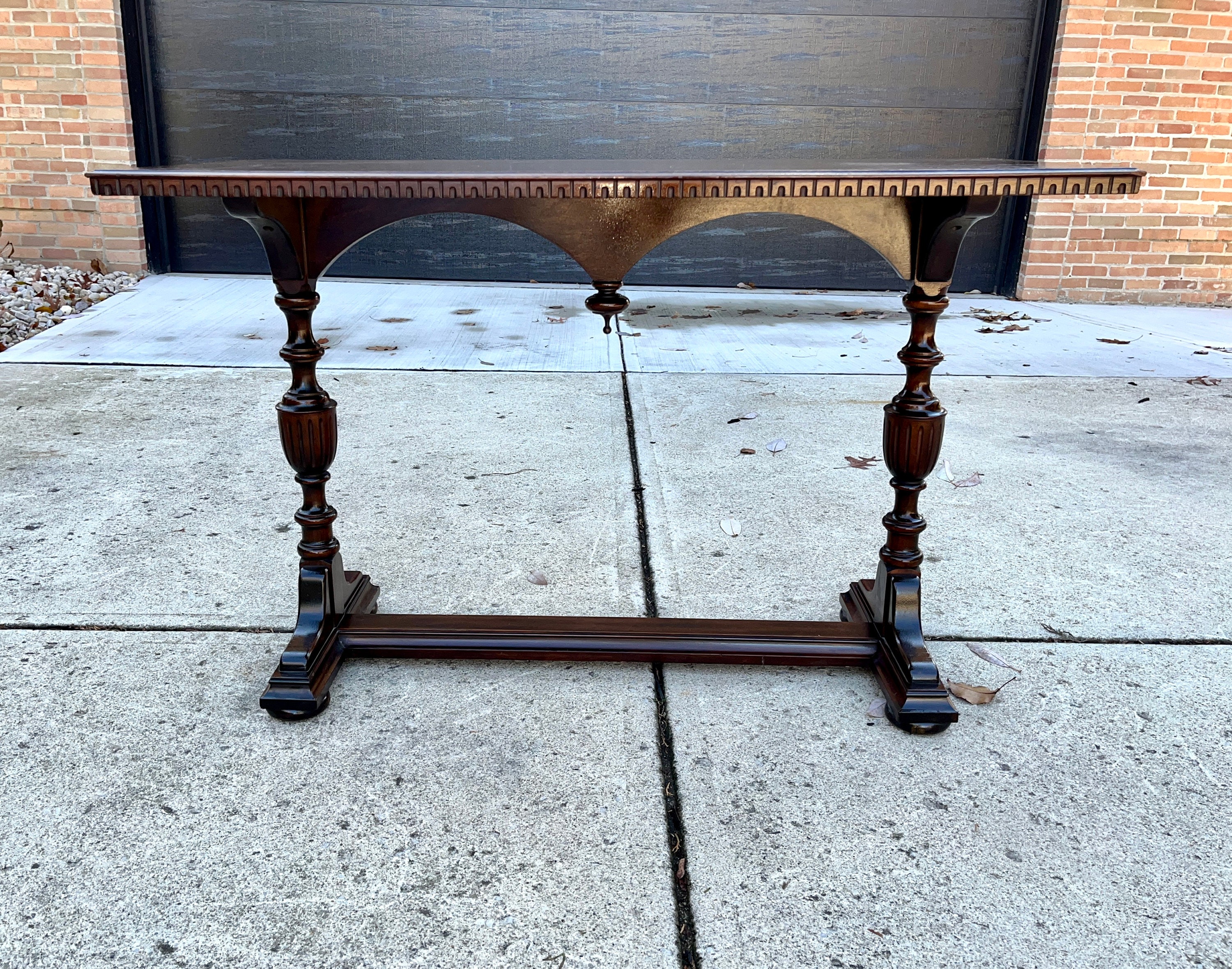 Antique Early 20th C. Old World Mahogany Console Table - Etsy