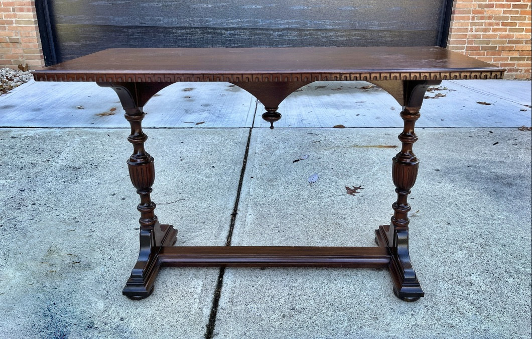 Antique Early 20th C. Old World Mahogany Console Table - Etsy