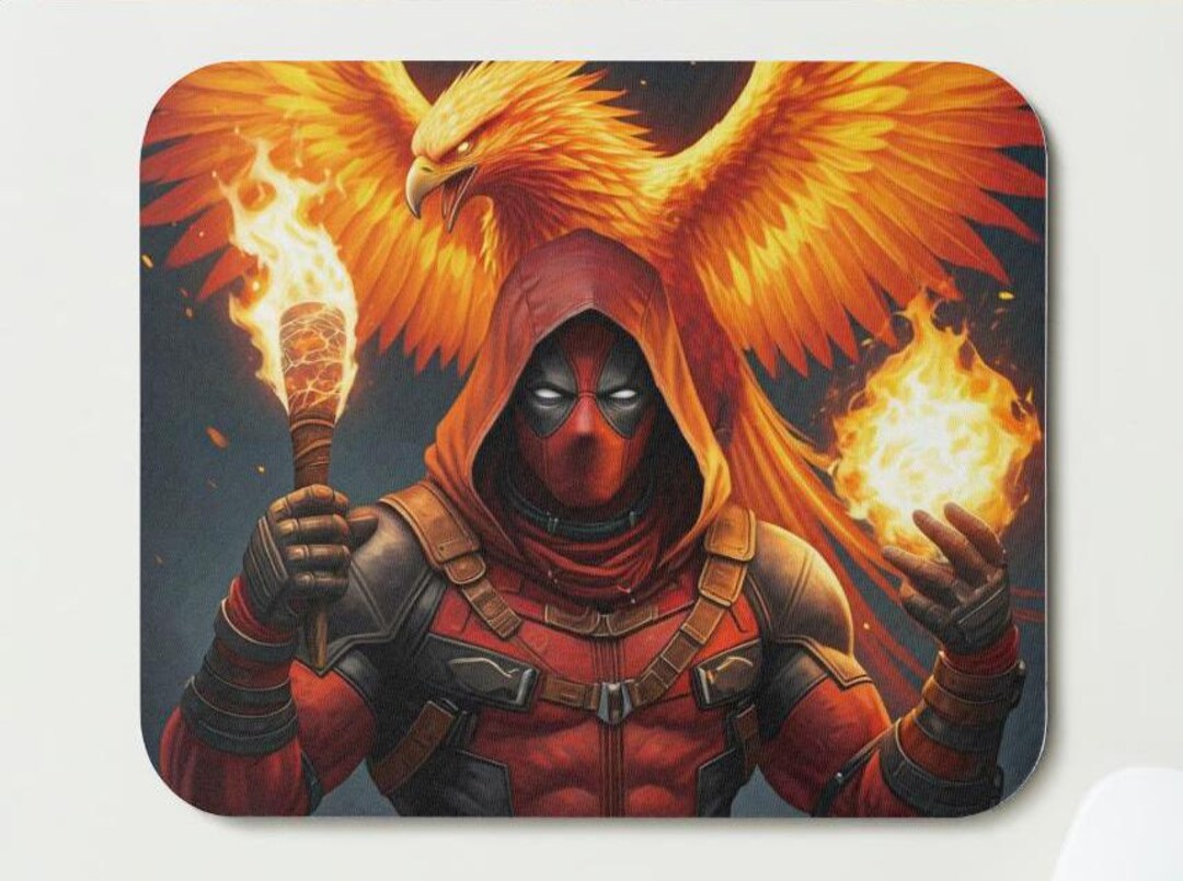 Deadpool Phoenix Background Mouse Pad 9 X 7 - Etsy