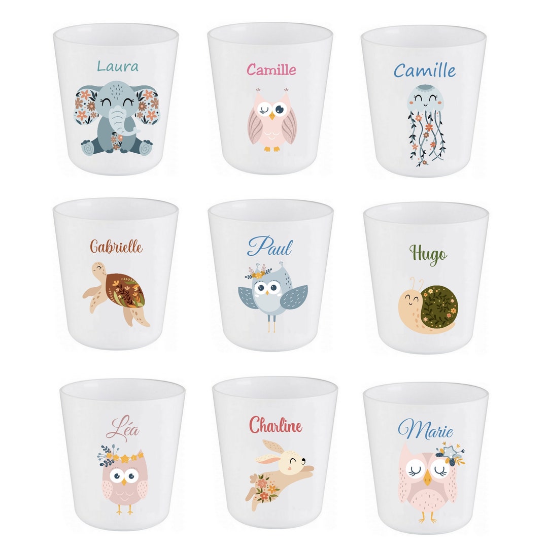 Gobelet enfant personnalisé/Verre enfant incassable/Gobelet maternelle ...