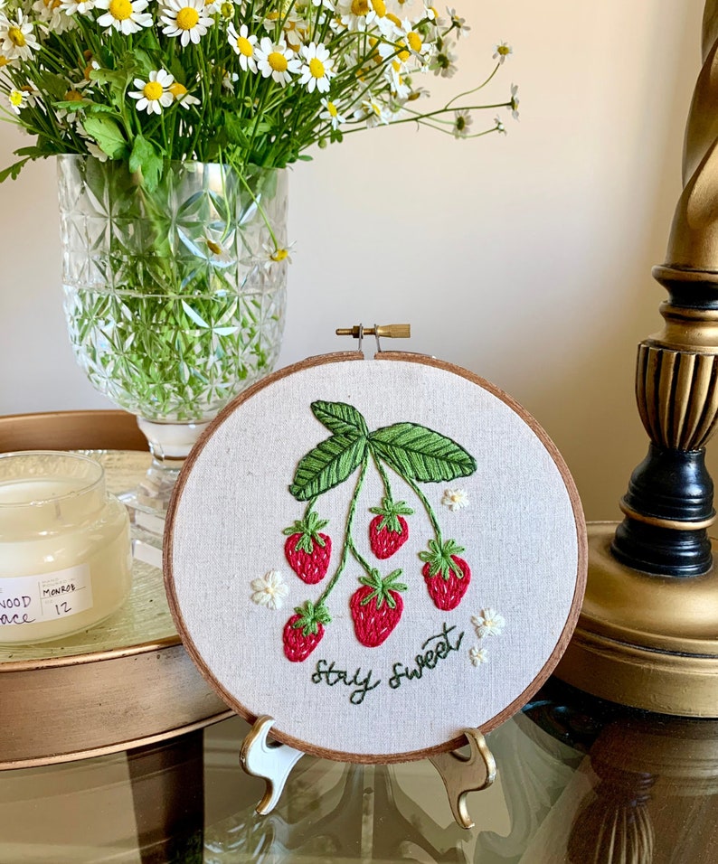 Strawberry Embroidery Pattern Strawberry Embroidery Design - Etsy