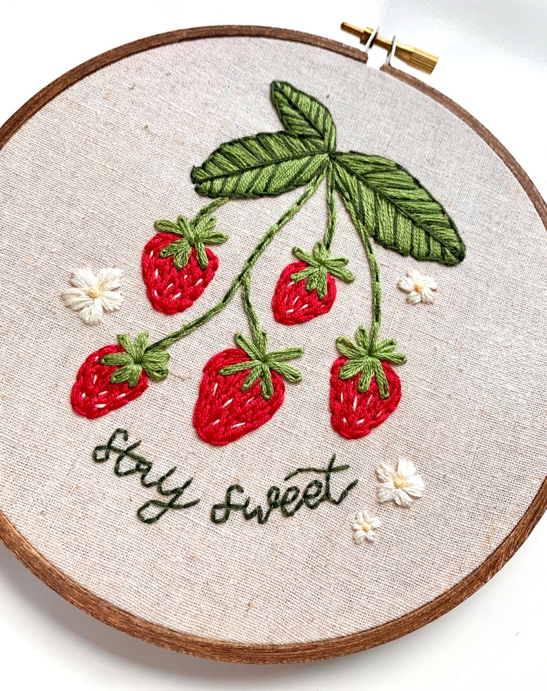 Strawberry Embroidery Pattern Strawberry Embroidery Design - Etsy