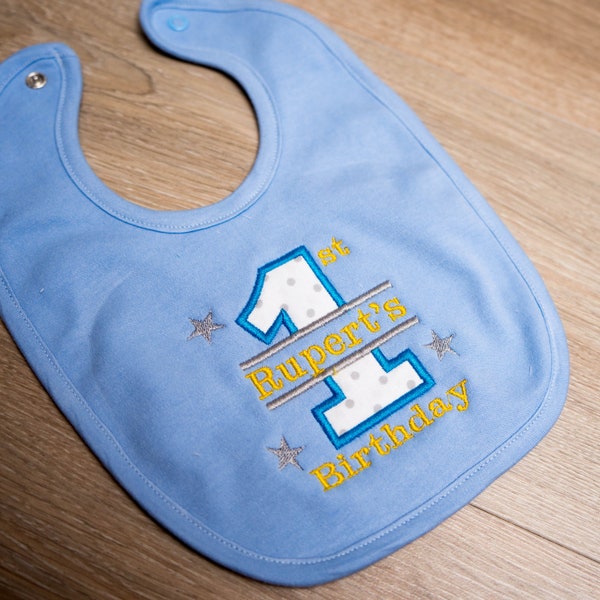 1st Birthday Bib - Etsy
