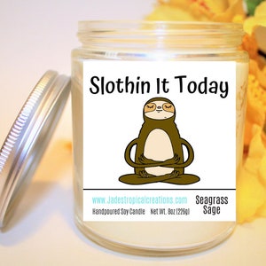 Sloth Gift Sloth Candle Stress Relief Candle Cute Gifts | Etsy