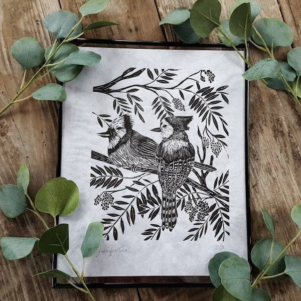 Linoleum Block Print - Etsy