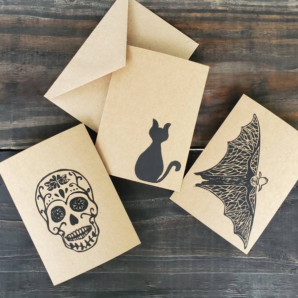 Black Cat Linoleum - Etsy UK