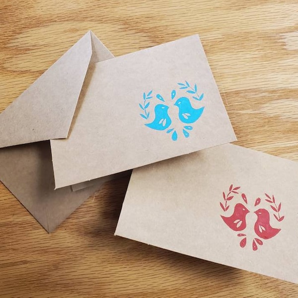 Block Print Cards - Etsy