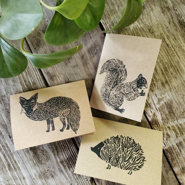 Block Print Cards - Etsy