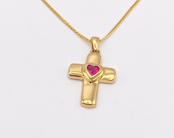 Golden Cross Necklace - Etsy