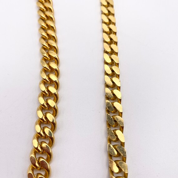 Large curb chain necklace in golden brass in 2 models - Gem