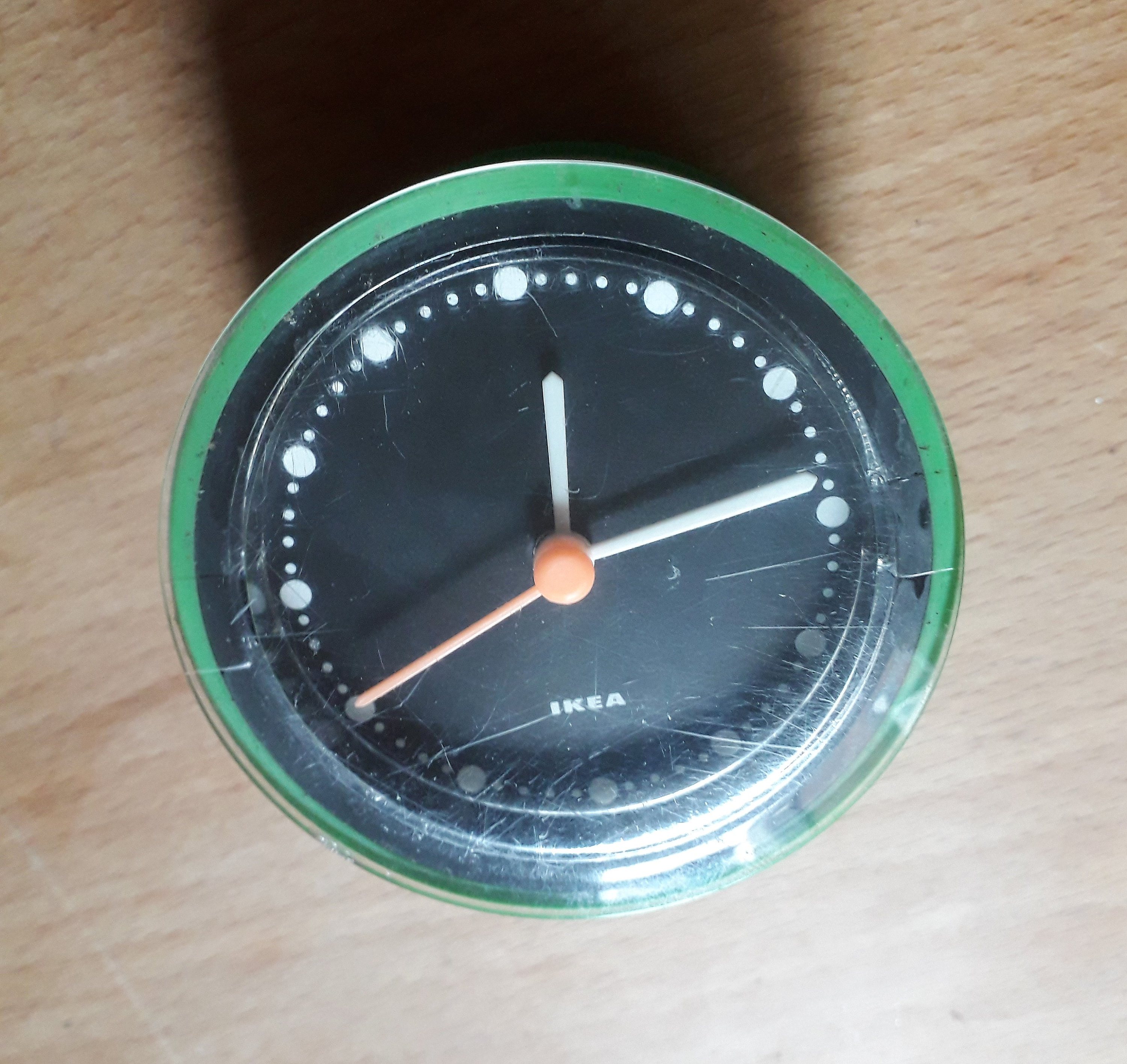 Funky green clock small suction rubber clock retro rubber - Etsy Nederland