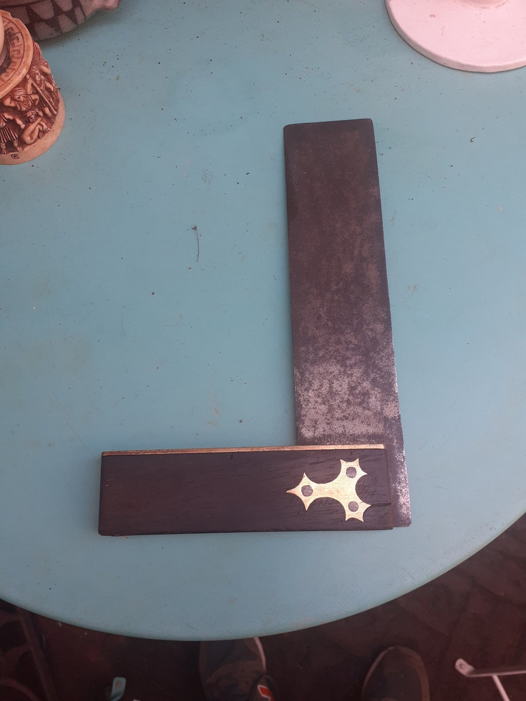 Vintage Brass and Hardwood Large Set Square, Woodworking Set Square ...