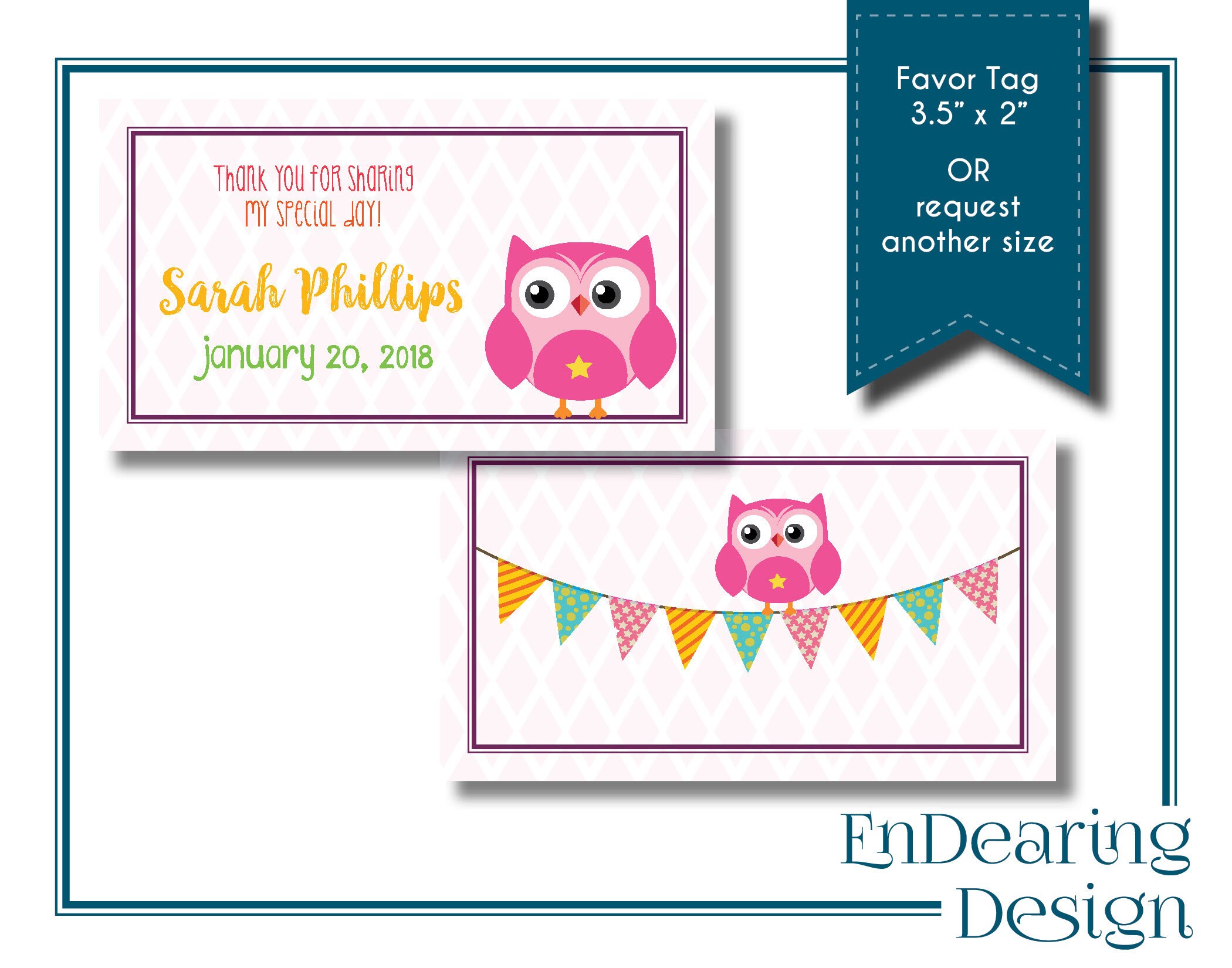 Adorable, Printable, Baby Owl Baby Shower Invitation - 5x7 - Girl Baby ...