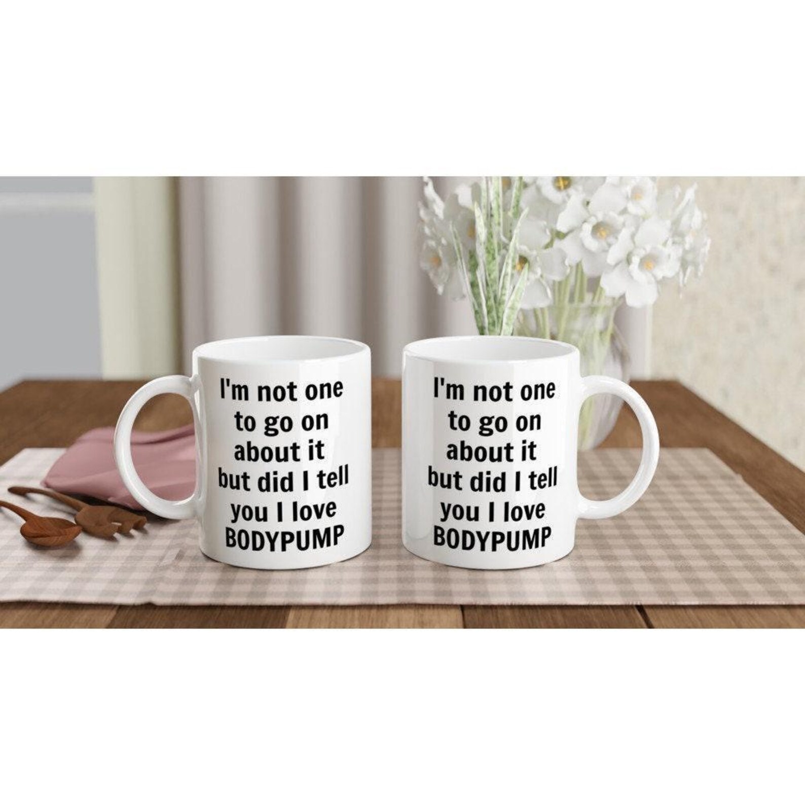 I Love Bodypump Mug, Funny Bodypump Mug, Gym Gifts, Custom Coffee Cup ...