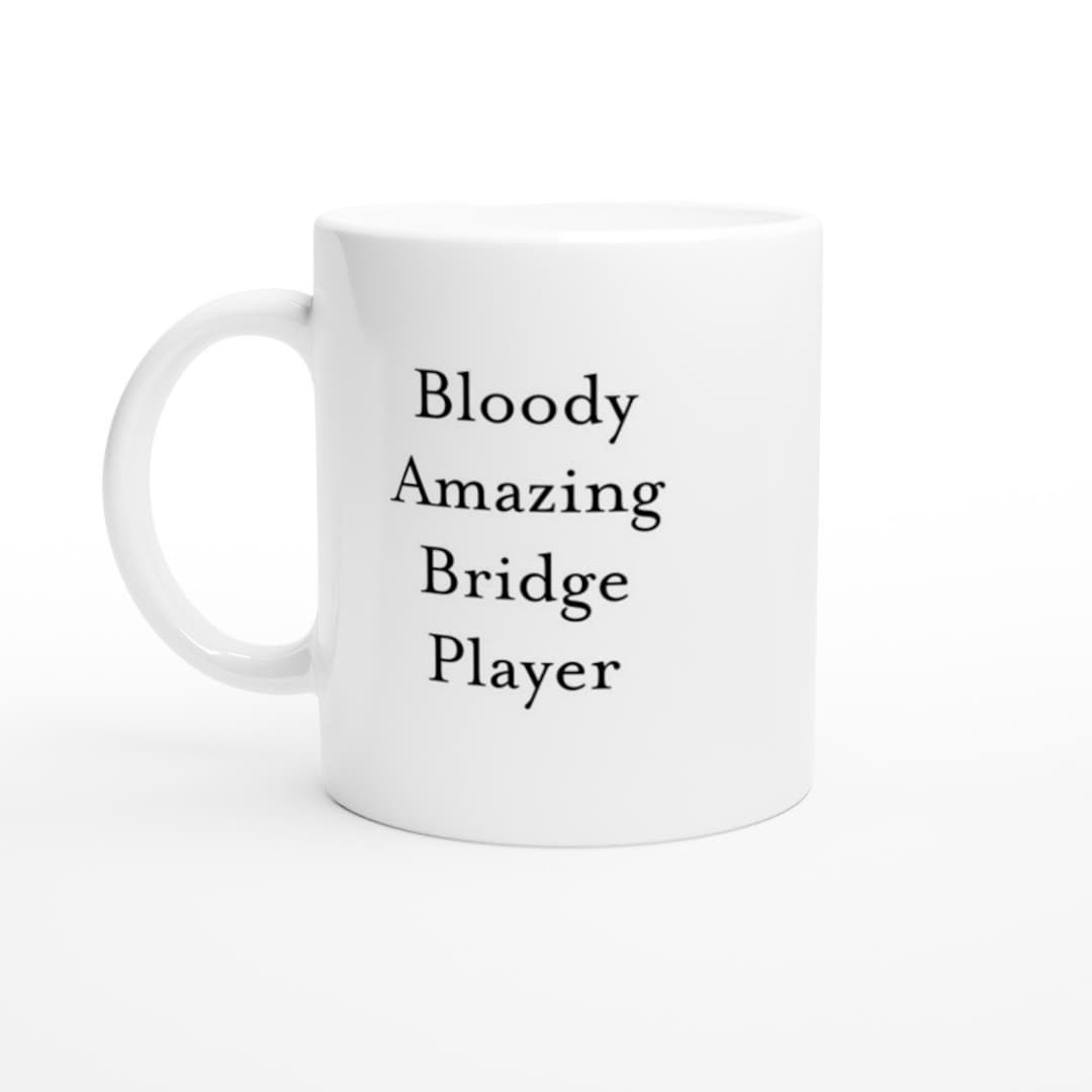 Bridge Mug, Bridge Player Mug Gift, Playing Cards, Handmade Ceramic Mug ...