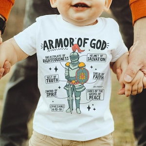 Retro Armor of God Kids Tshirt SVG, Christian Shirts Cut File for Boys ...