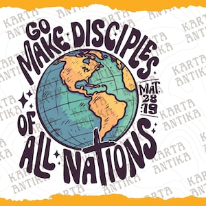 Retro Go Make Disciples Design Svg, Christian Streetwear Sublimation ...