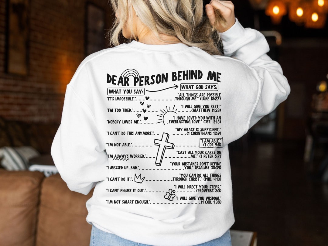 Dear Person Behind Me Design Shirt Svg, God Says You Are Svg, Retro ...