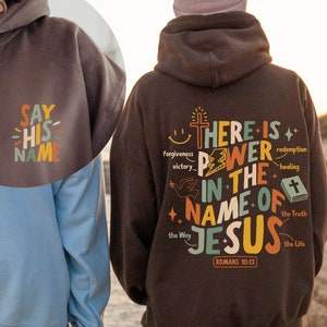 Power in the Name of Jesus Hoodie Design Svg, Retro Christian ...
