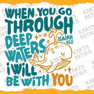 Kids Through Deep Waters SVG, Christian Ocean Cut File for Boys ...