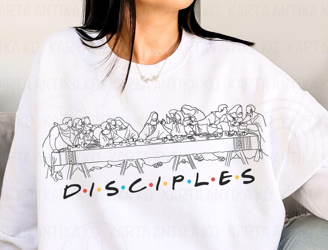 Vintage Disciple SVG, Christian Last Supper Sublimation, Religious Cut ...