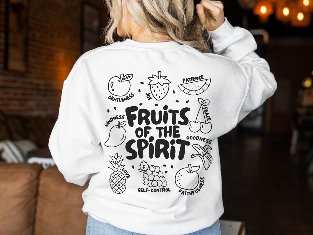 Fruit of the Spirit Shirt Design Svg, Retro Christian Sublimation ...