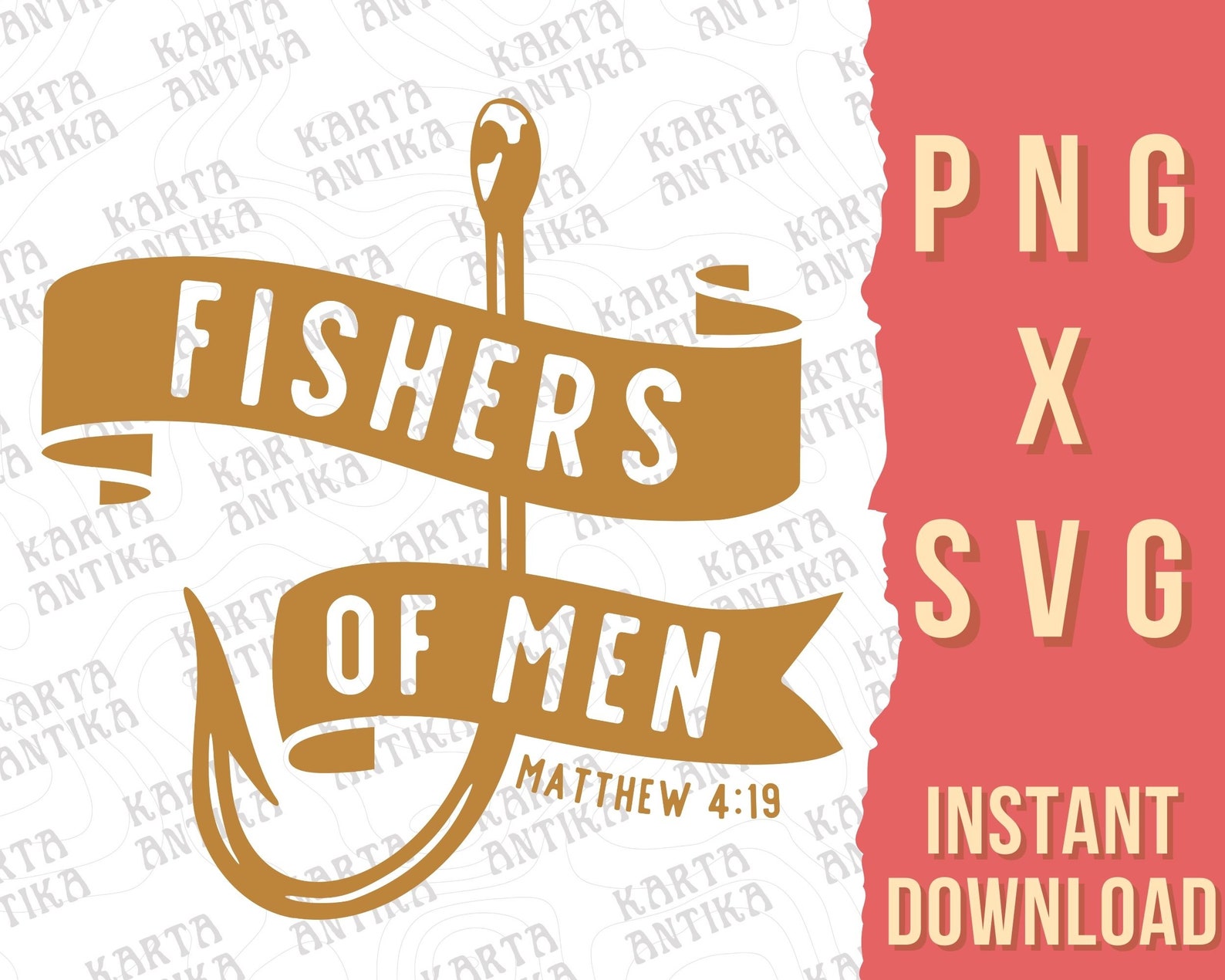 Fishers of Men Shirt SVG, Followers of Jesus Clipart, Matthew Quote SVG ...