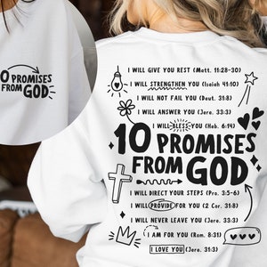10 Promises From God Design Svg, Retro Christian Sublimation, Bible ...