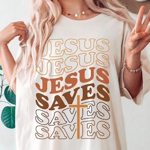 Jesus Saves Stacked Svg, Retro Christian Sublimation, Vintage Bible ...