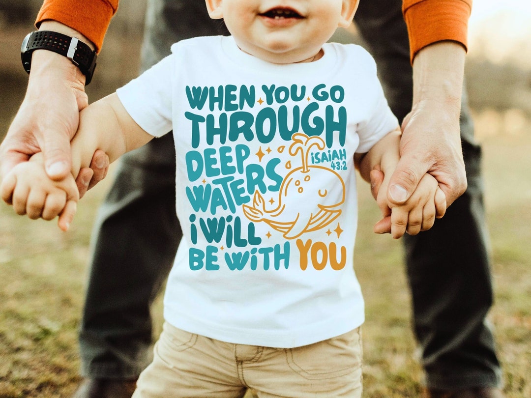 Kids Through Deep Waters SVG, Christian Ocean Cut File for Boys ...