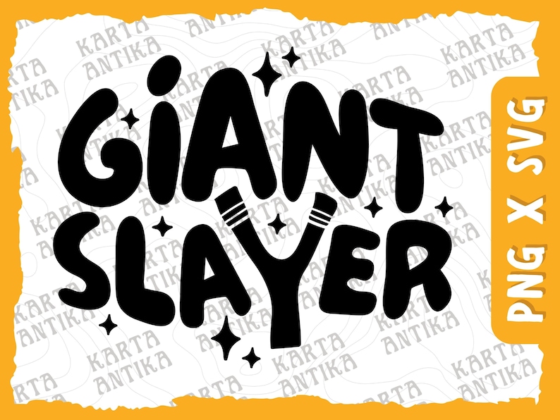 Giant Slayer Tshirt SVG, Christian Shirts Cut File for Body, Biblical ...