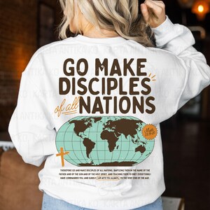 Go Make Disciples Design Svg, Retro Christian Father Sublimation ...