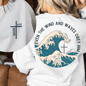 Even the Wind and Waves Obey Him Design Svg, Retro Christian ...