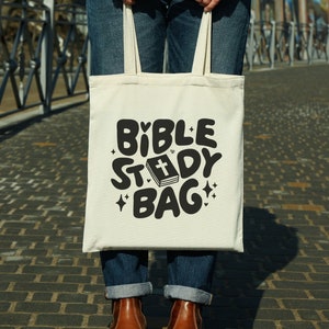 Retro Bible Study Bag Cut File, Boho Christian Tote Bag Png, Religious ...
