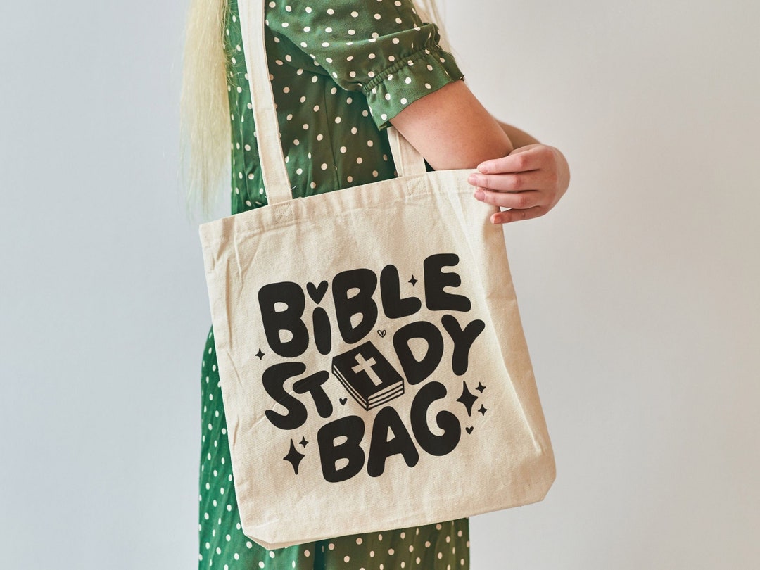 Retro Bible Study Bag Cut File, Boho Christian Tote Bag Png, Religious ...
