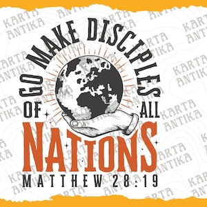 Go Make Disciples Hoodie Design Svg, Retro Christian Sublimation ...