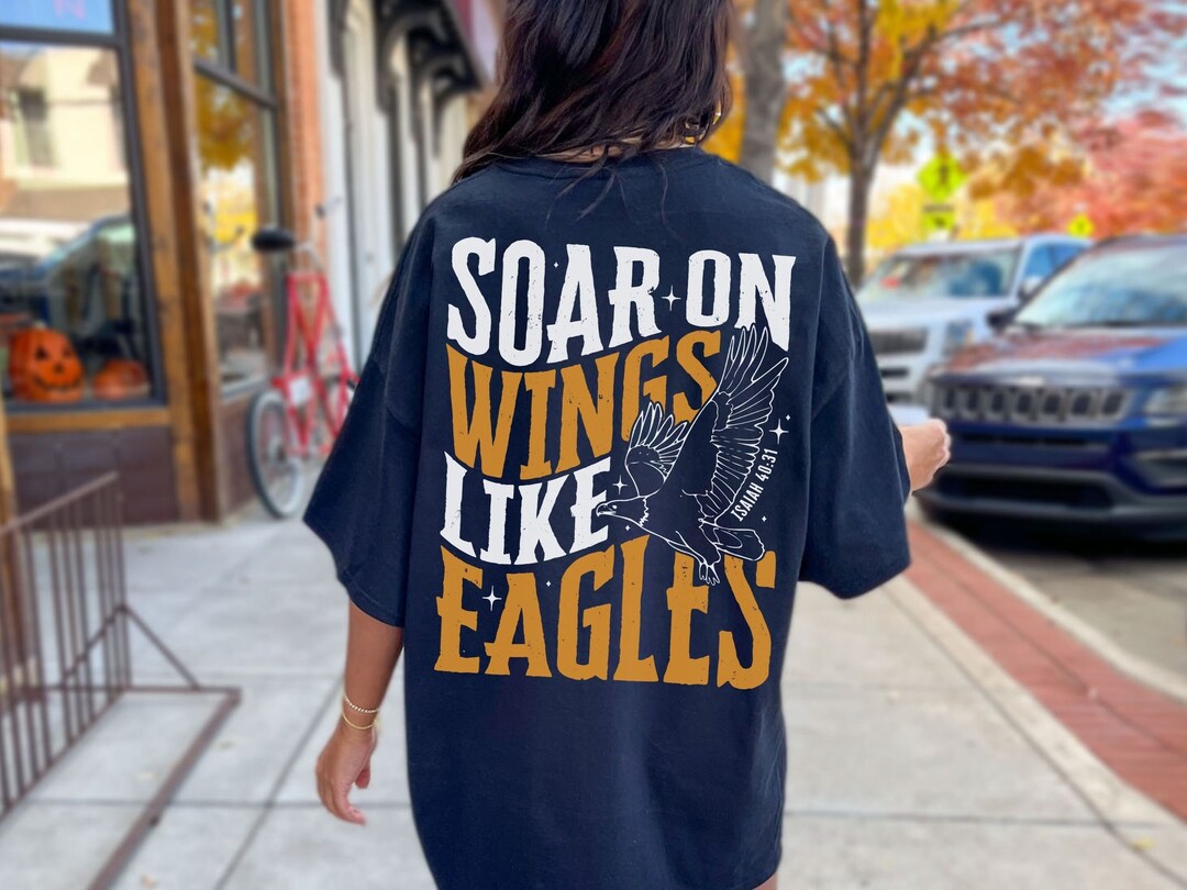 Soar on Wings Like Eagles Design Svg, Retro Christian Sublimation ...