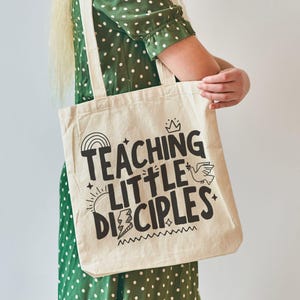 Teaching Little Disciples Svg, Retro Christian Teacher Svg, Religious ...