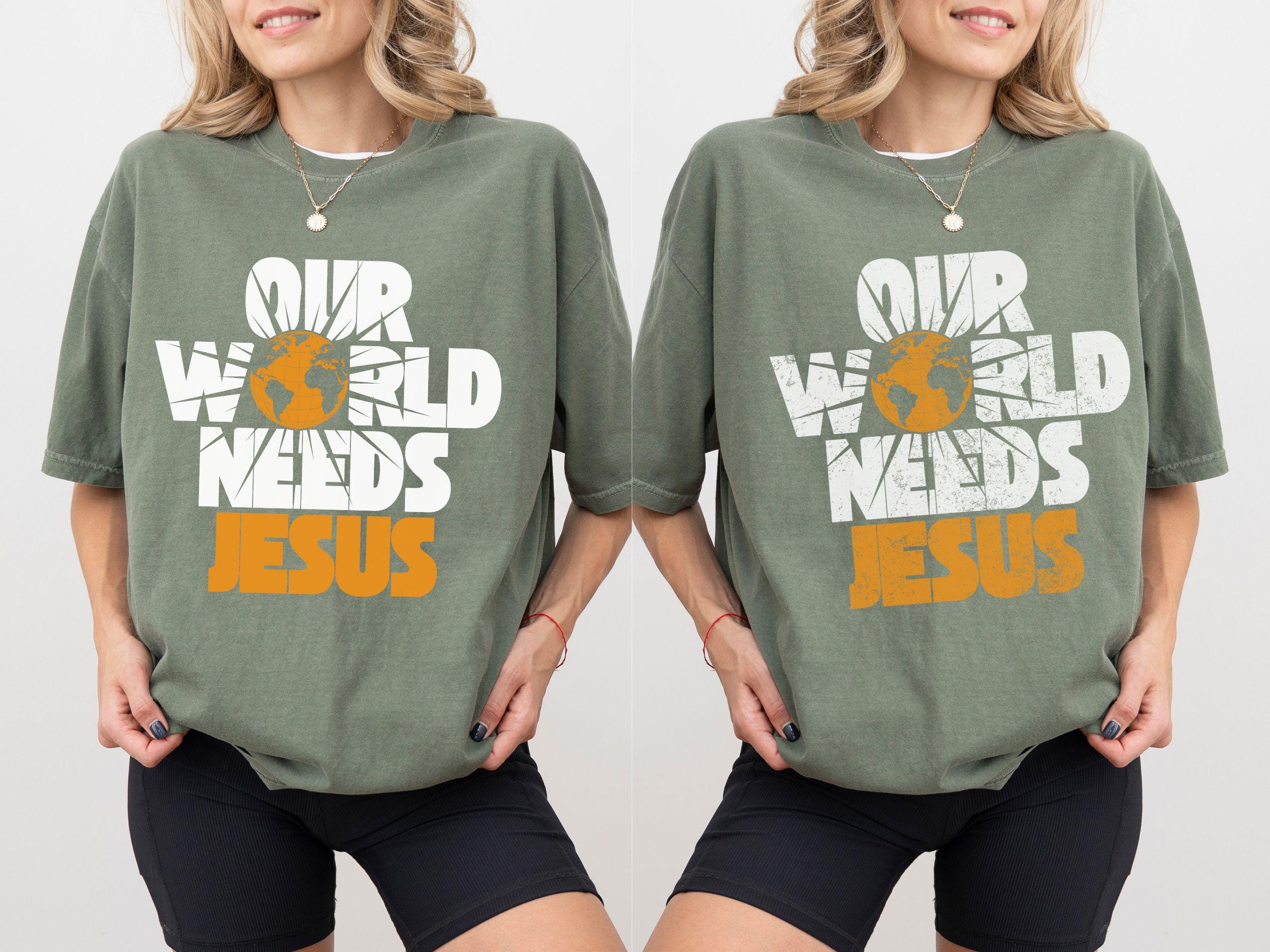 Our World Needs Jesus Design Svg, Retro Christian Sublimation, Vintage ...