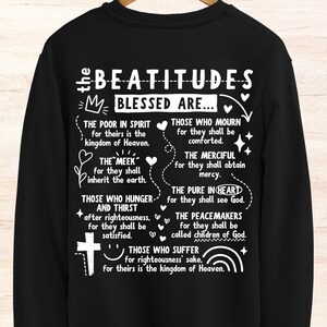 The Beatitudes Bible Design Svg, Bible Verse Sublimation, Retro Bible ...